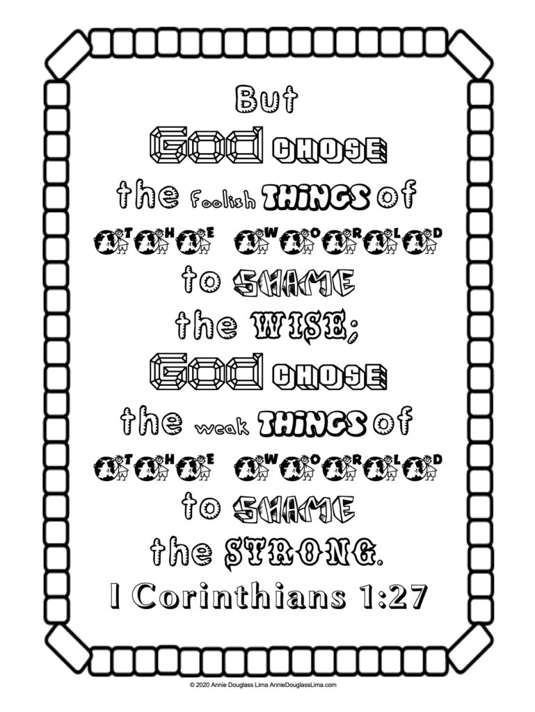 I Corinthians 1:27-29 - Annie Douglass Lima